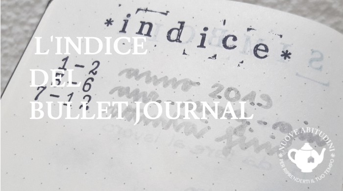 L’indice del Bullet Journal – Nuove Abitudini