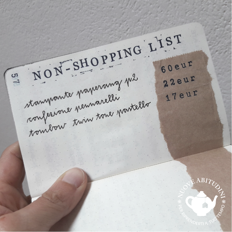 La mia non-shopping list – Nuove Abitudini